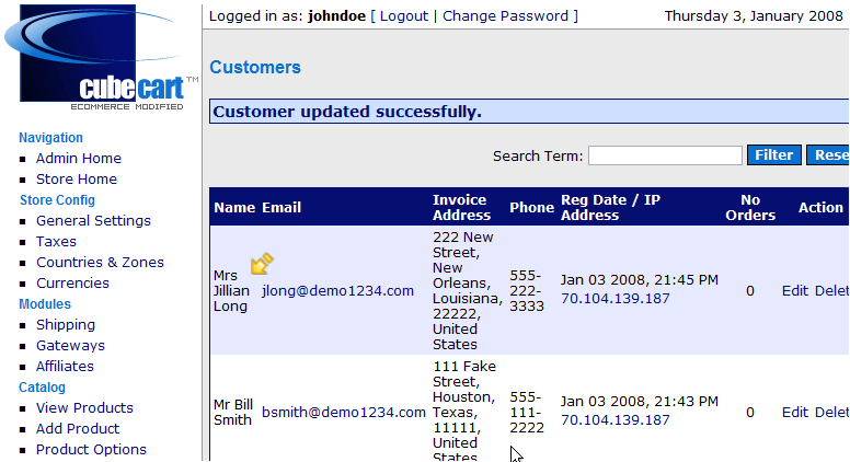 How to manage your customers in CubeCart - Kualo Limited