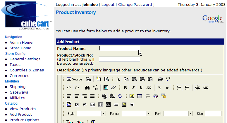 How to add products to your store in CubeCart - Kualo Limited