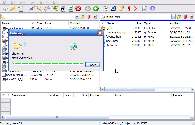 Uploading files using CuteFTP - Kualo Limited