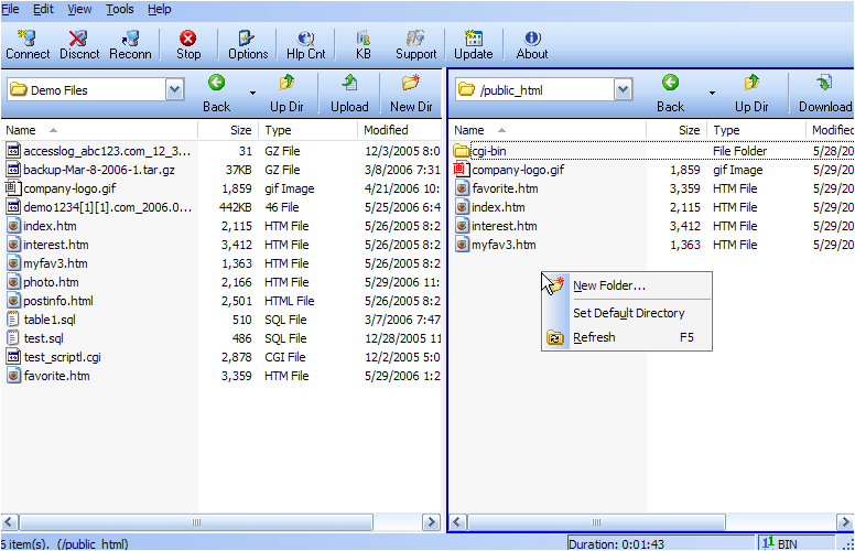 Managing files/folders in FTP Voyager - Kualo Limited