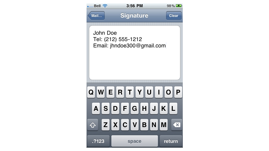 Setting up your email signature on your iPhone - Kualo Limited