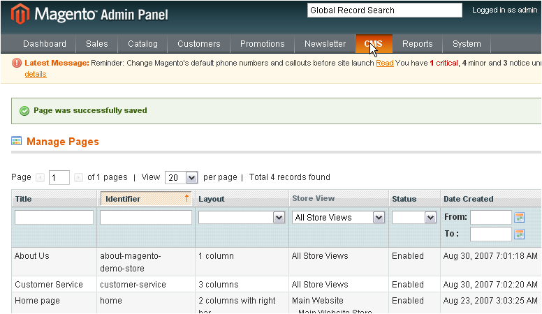 How to use the CMS in Magento Commerce - Kualo Limited