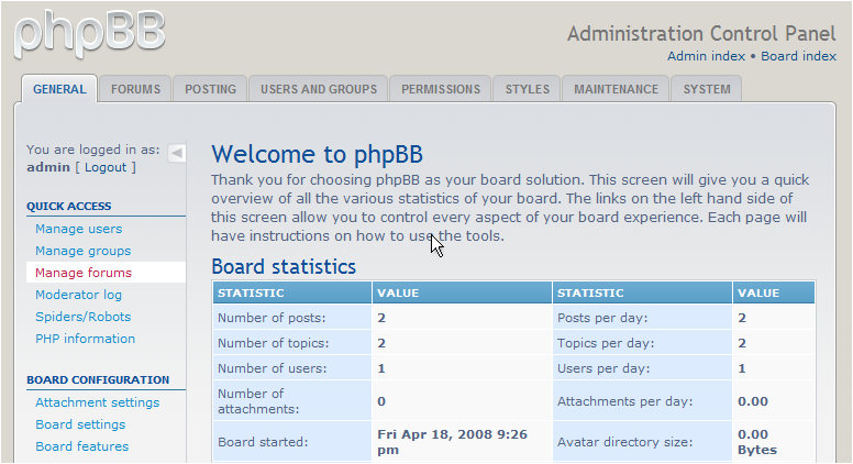 How to configure your phpBB installation - Kualo Limited