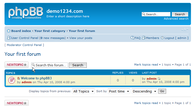 How to create a new topic in phpBB - Kualo Limited