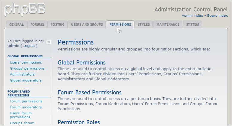 How to configure forum permissions in phpBB - Kualo Limited