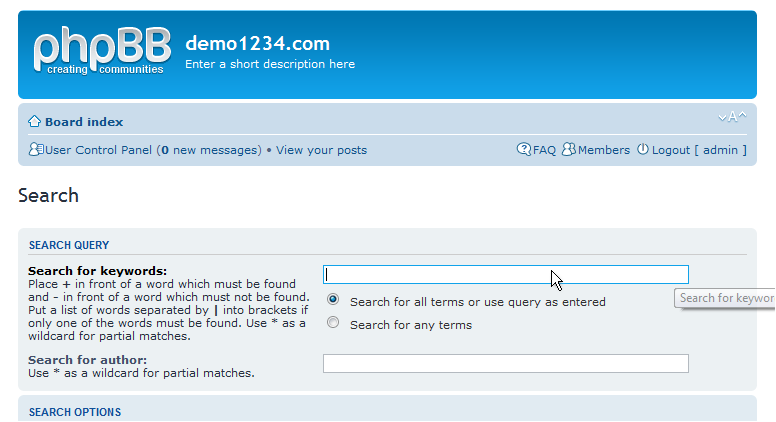 How to use the search tool in phpBB - Kualo Limited