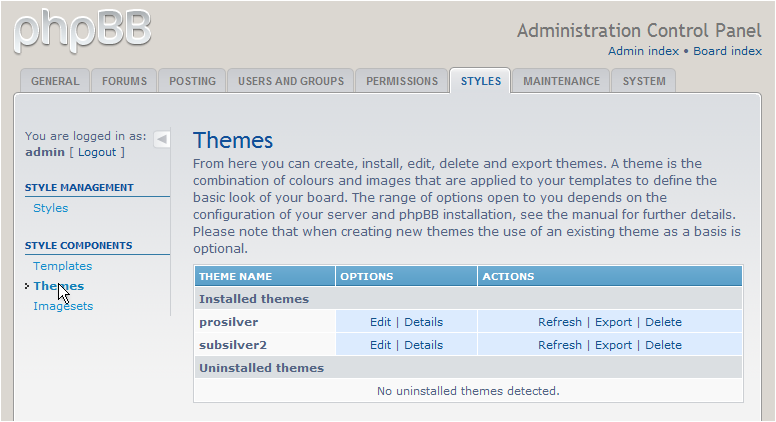 How to manage Styles in phpBB - Kualo Limited
