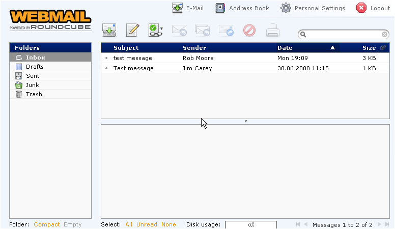 How to open an email message in RoundCube - Kualo Limited