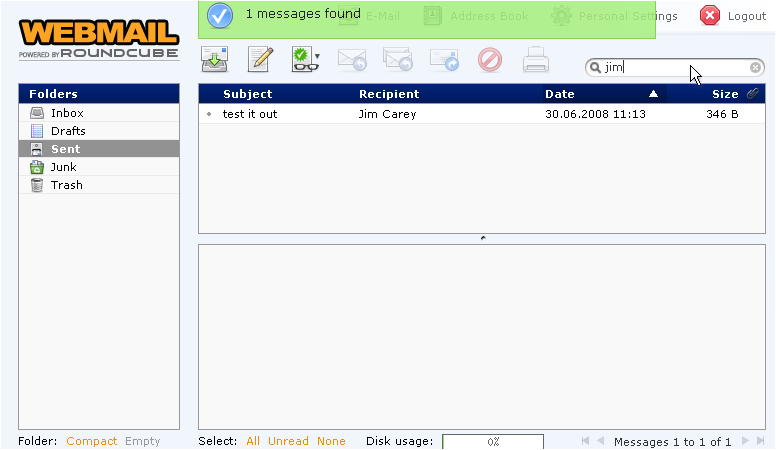 How to search for messages in RoundCube - Kualo Limited