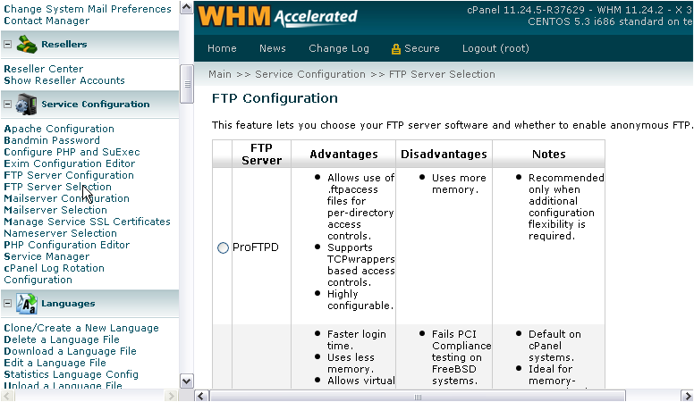 How To Choose And Configure Your Ftp Server In Whm Kualo Limited