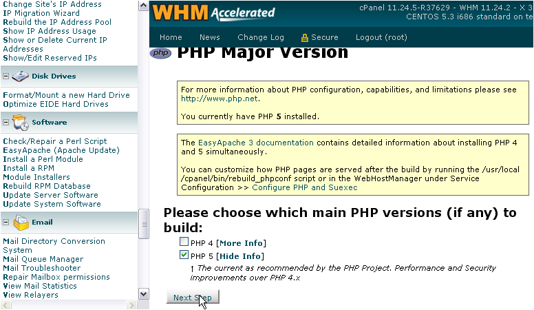 How To Rebuild Apache And Php In Whm Kualo Limited