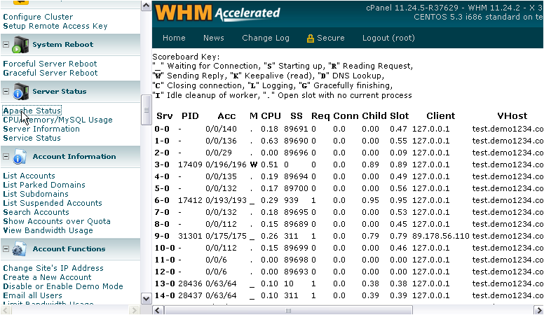 How to view the Apache Status page in WHM - Kualo Limited
