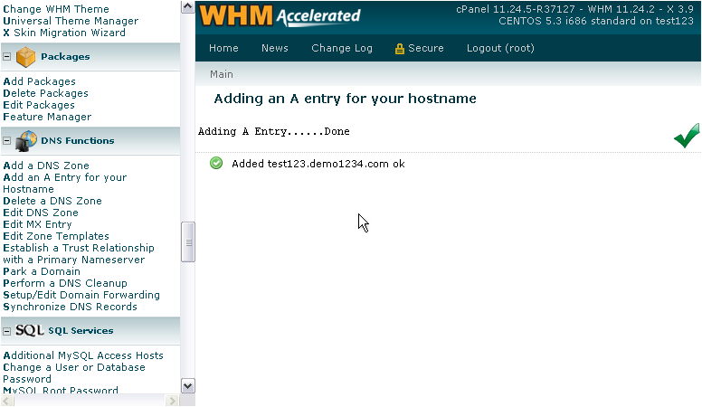 How to add an A entry for your hostname using WHM - Kualo Limited