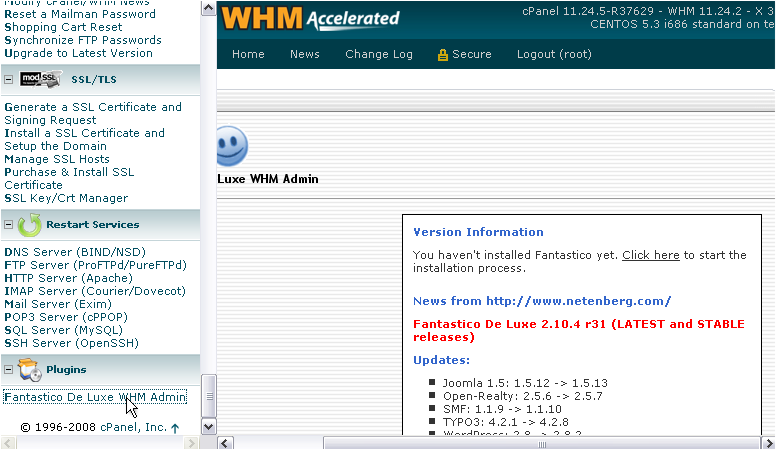 How to prepare Fantastico for installation on your cPanel/WHM server ...